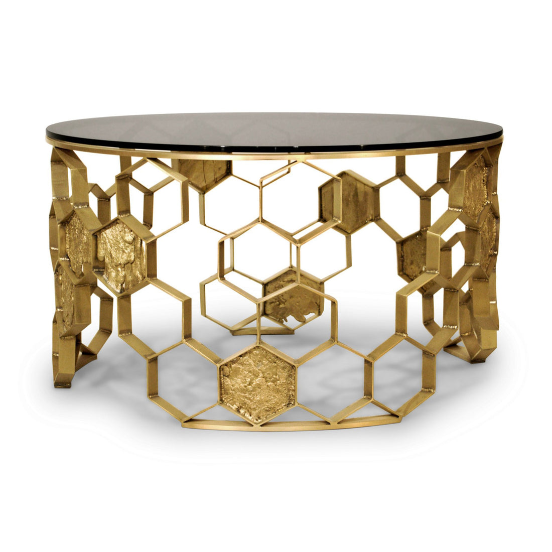 Glass top gold coffee table | Designer furniture | Luxury Home Shop ...